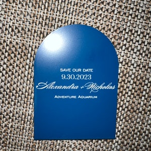 Boho Save the Date Mirror Acrylic Magnets Custom Personalized / Arch ...