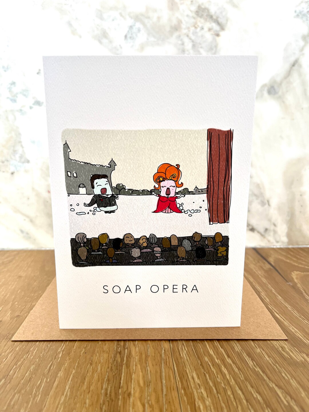 SOAP OPERA - Greeting Card Cute Funny Unique Musician Opera Singer Soap ...