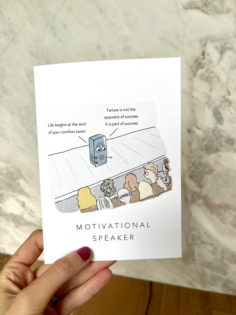 MOTIVATIONAL SPEAKER - Greeting Card Funny Cute Unique Life Coach ...