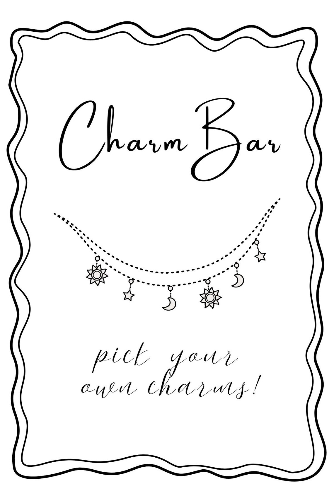 Charm Bar Party Sign & Form Digital File - Etsy