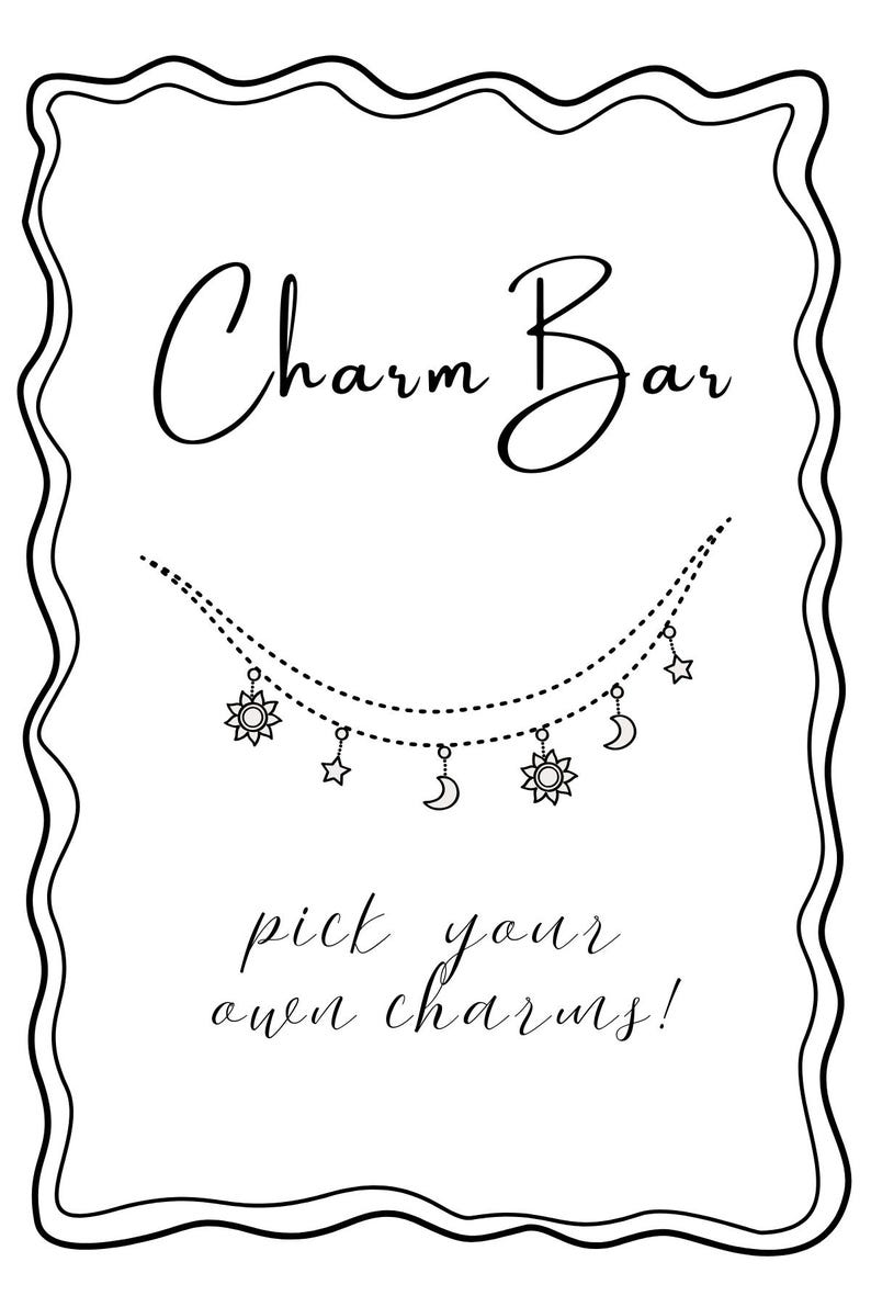 Charm Bar Party Sign & Form Digital File - Etsy