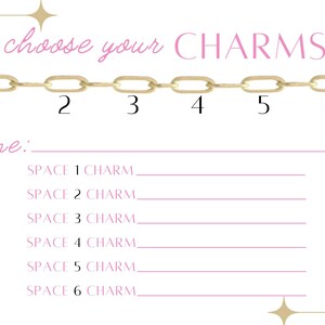 Charm Bar Party Sign & Form Custom Digital File - Etsy UK