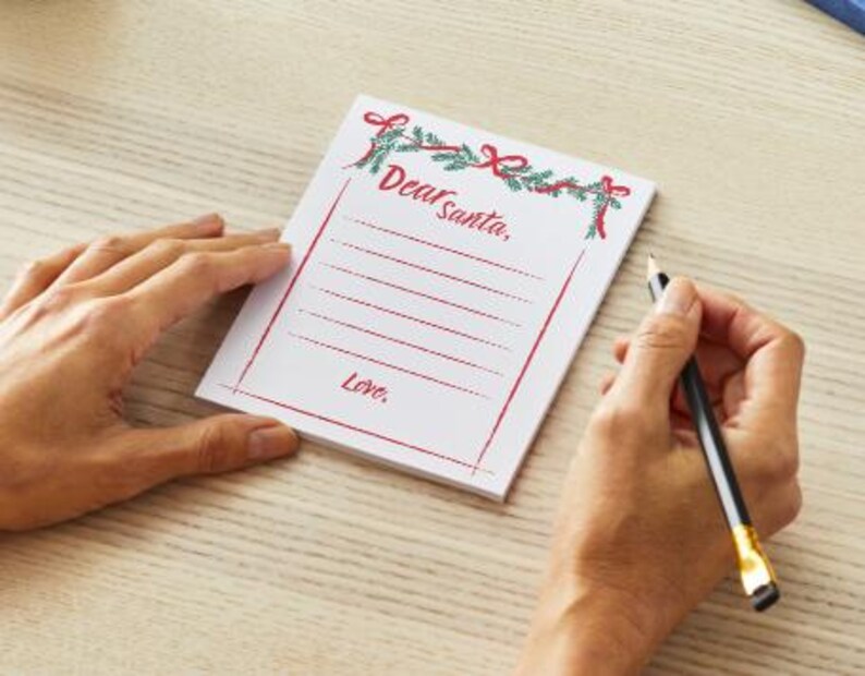 Letter to Santa Template - Etsy