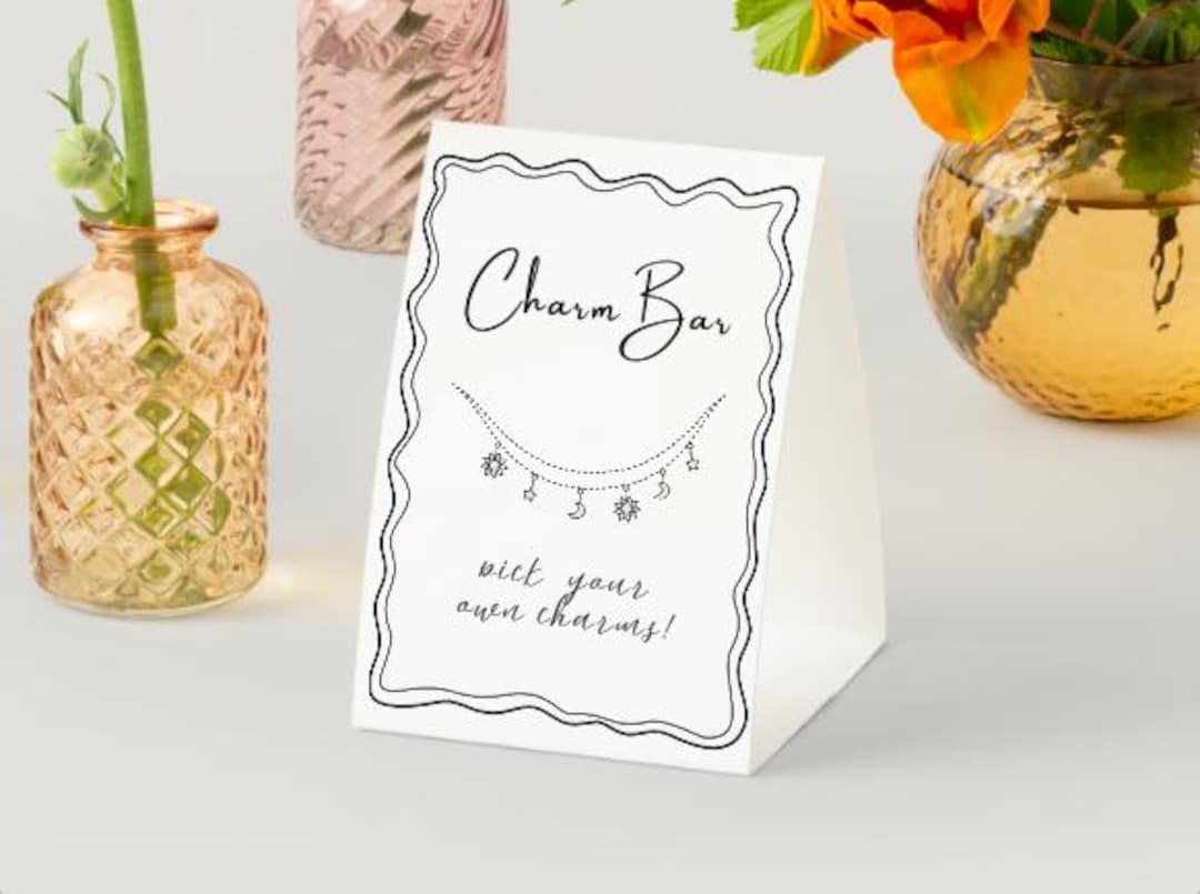 Charm Bar Party Sign & Form Digital File - Etsy