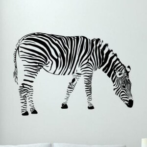 Zebra Wall Decal Vinyl Sticker Zebra Sign Africa Gift Wild Animals ...