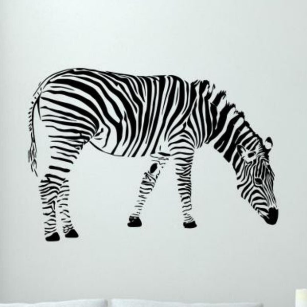 Zebra Wall Decal - Etsy