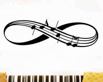 Infinity Music Decal - Etsy