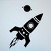 Rocket Ship Wall Decal Spaceship Vinyl Sticker Space Stickers - Etsy