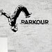 Parkour Wall Design Jumper Vinyl Sticker Boy's Room Interior Decor ...