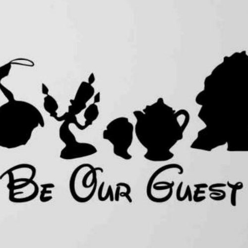 Be Our Guest Wall Decal Sign Beauty and the Beast Poster Walt - Etsy