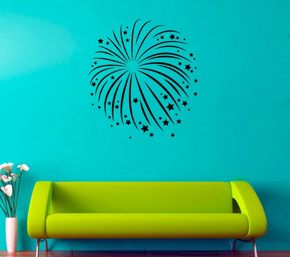 Firework Wall Decal Fireworks Vinyl Sticker Wall Vinyl | Etsy