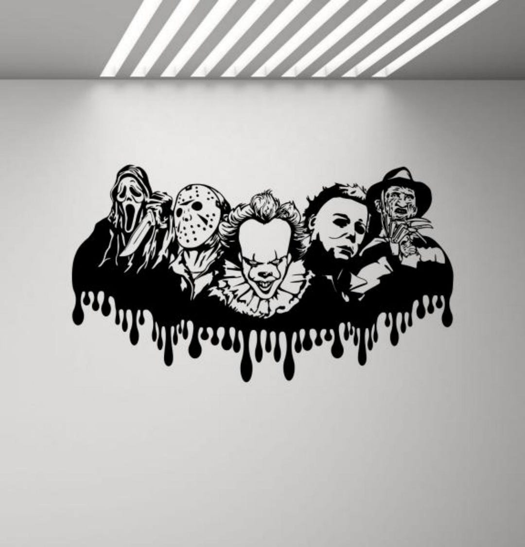 Horror Wall Decal Vinyl Sticker Nightmare Sign Halloween Wall Decor ...