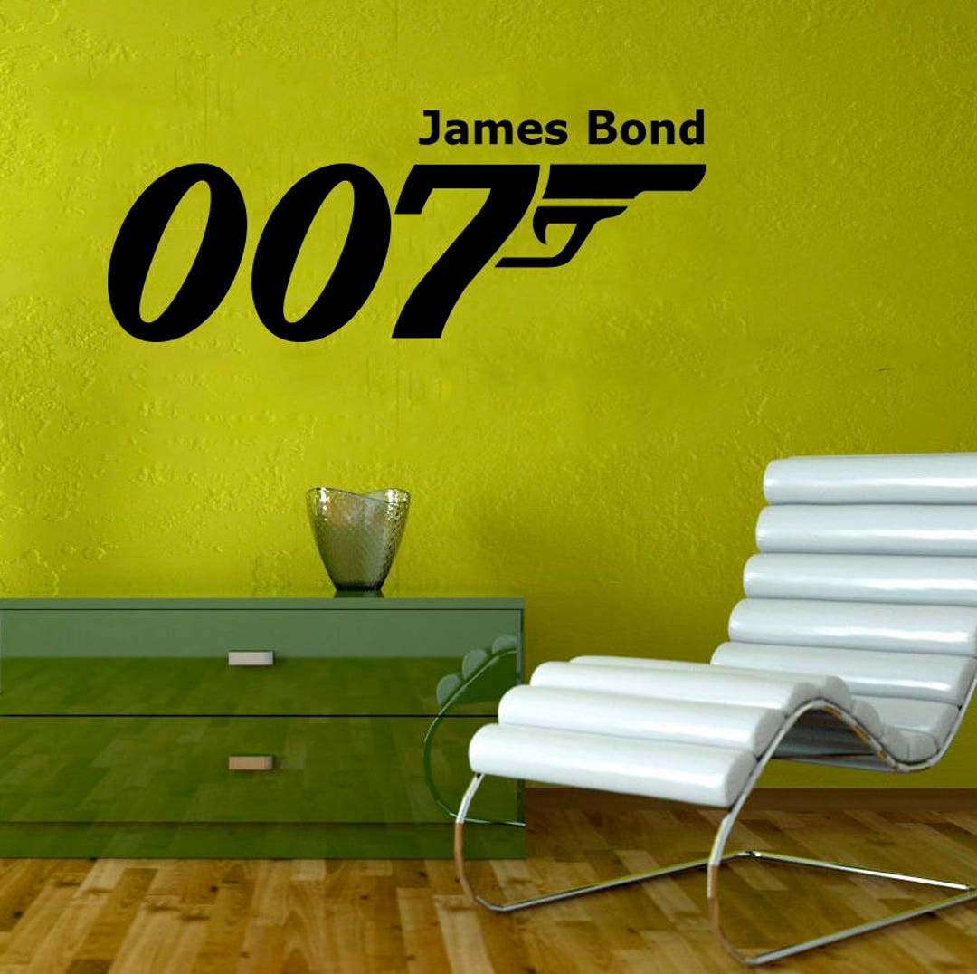 007 Logo Sticker James Bond Wall Decal Home Boy's Teen's Room Decor ...