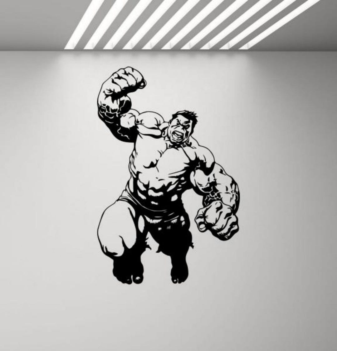 Hulk Wall Decal Vinyl Sticker Superhero Sign Boy Kids Room Decor ...