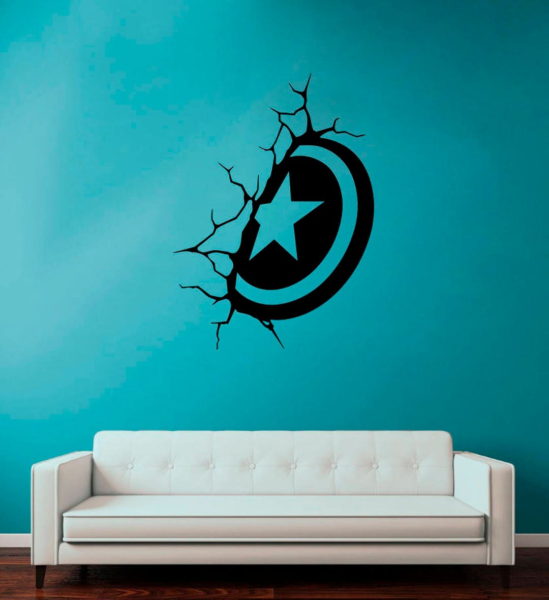 Shield Captain America Decal Superhero Wall Removable Decoration Comics ...