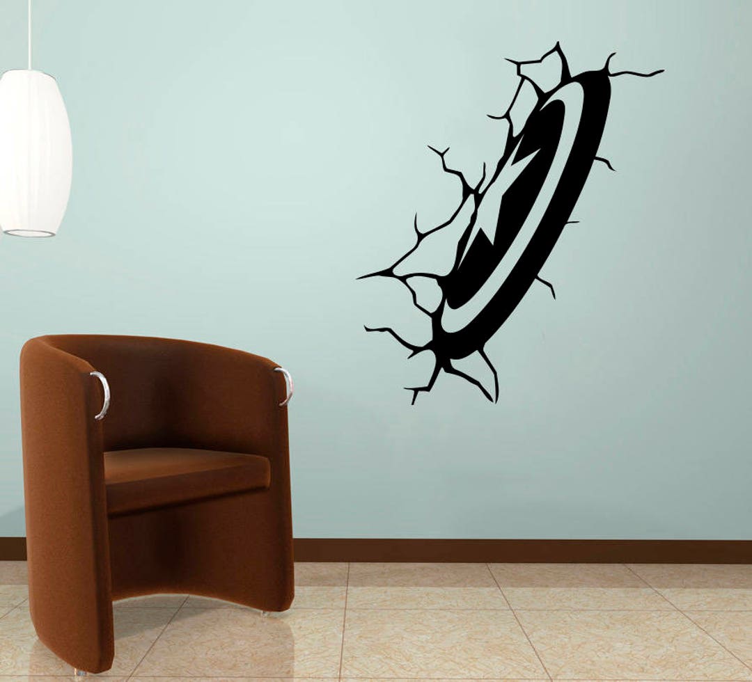 Captain America Shield Mural Superhero Avenger Interior Design Comics ...