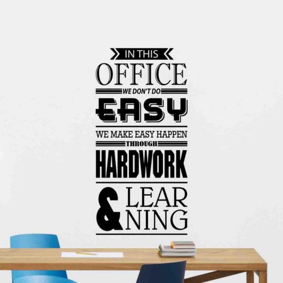 In This Office Wall Decal Office Rules Sign Vinyl Sticker | Etsy