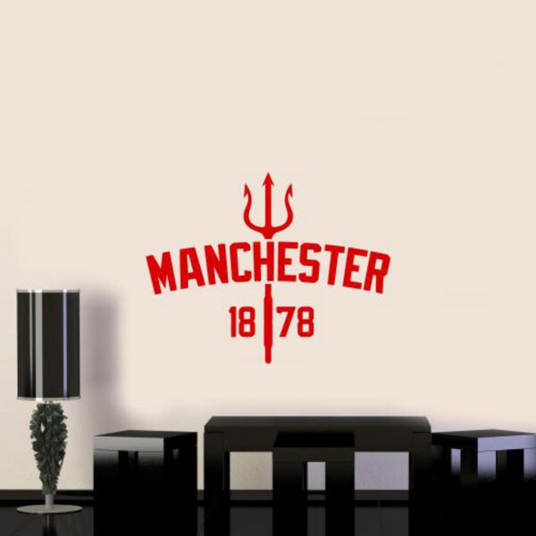 Manchester United Red Devils Poster Etsy