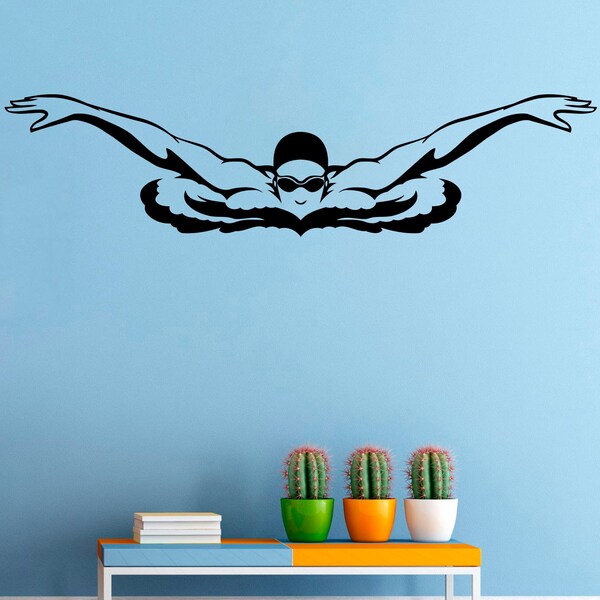 Swimmer Decal - Etsy