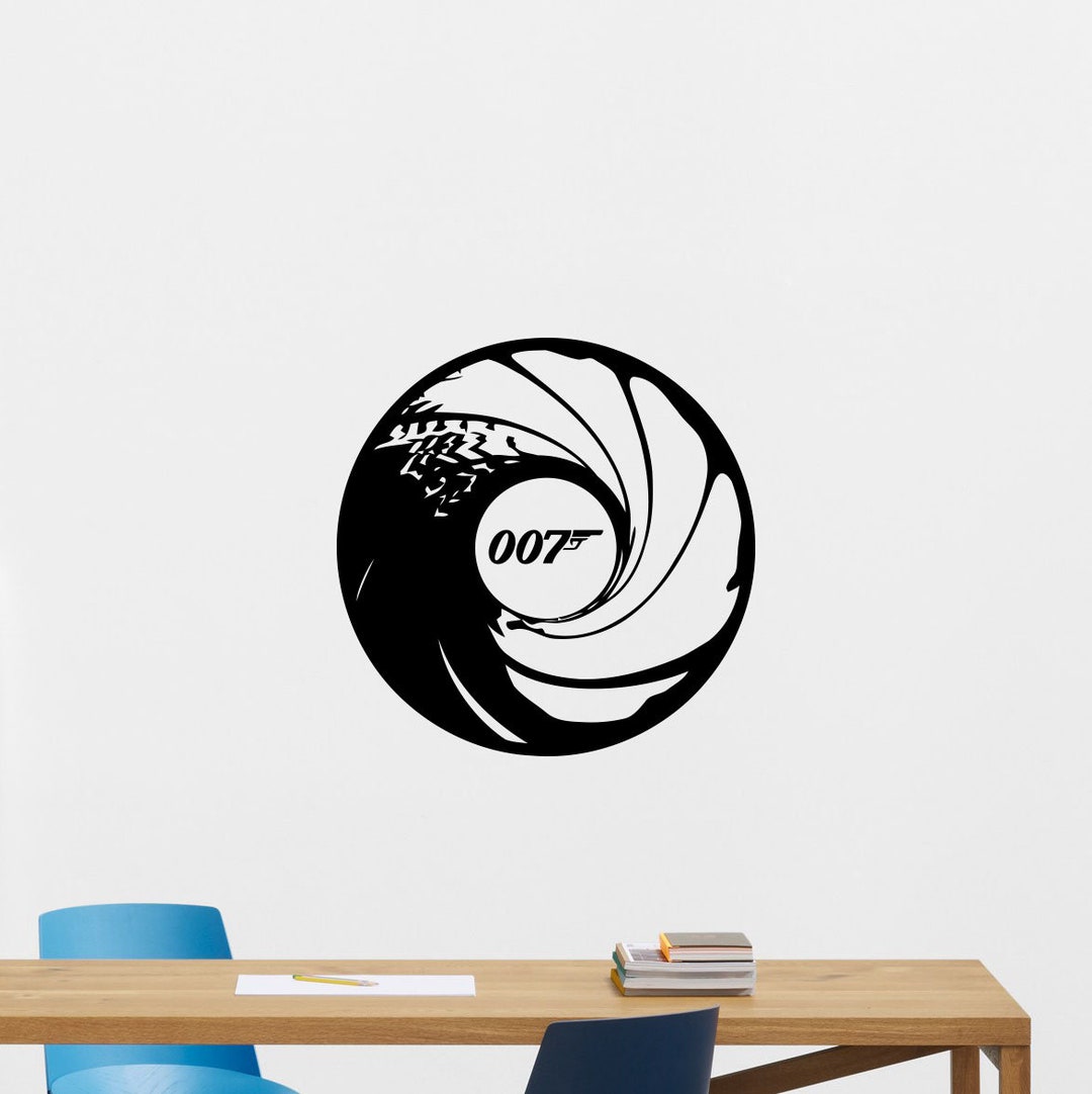 Bond Wall Decal Vinyl Sticker Skyfall Poster Agent 007 Print Bond Logo ...