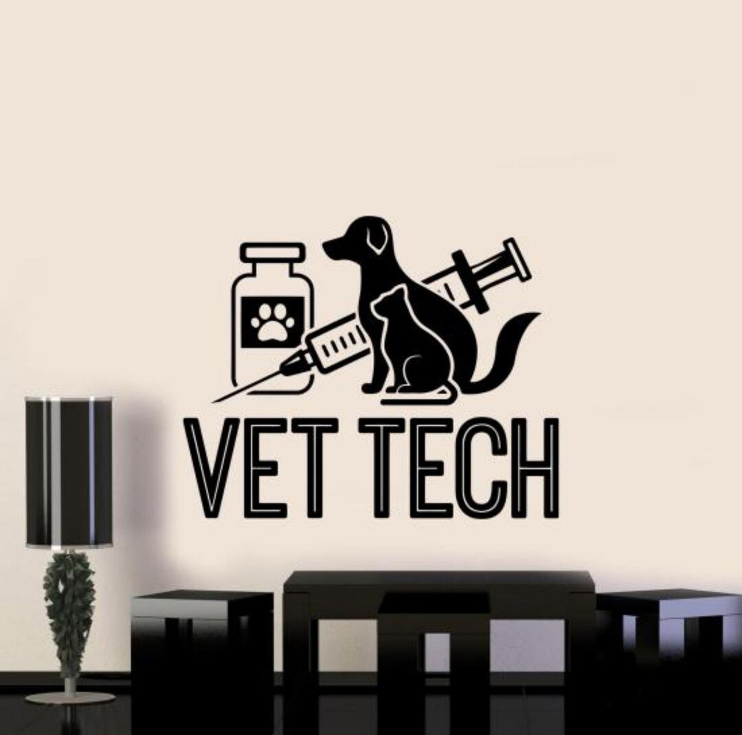 Vet Tech Wall Decal Vinyl Sticker Veterinary Medicine Veterinarian Gift ...