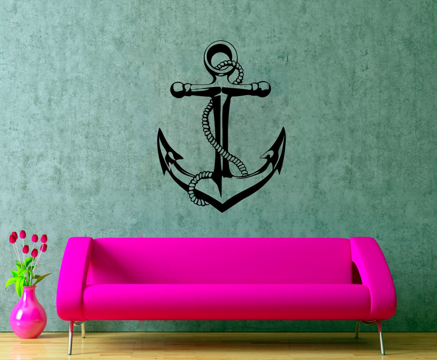 Anchor Wall Vinyl Decal Nautical Ship Anchor Sticker Nautical | Etsy