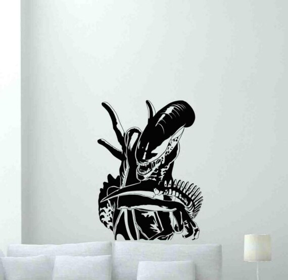 Alien Wall Decal Monster Horror Wall Decor Alien Vinyl Sticker - Etsy