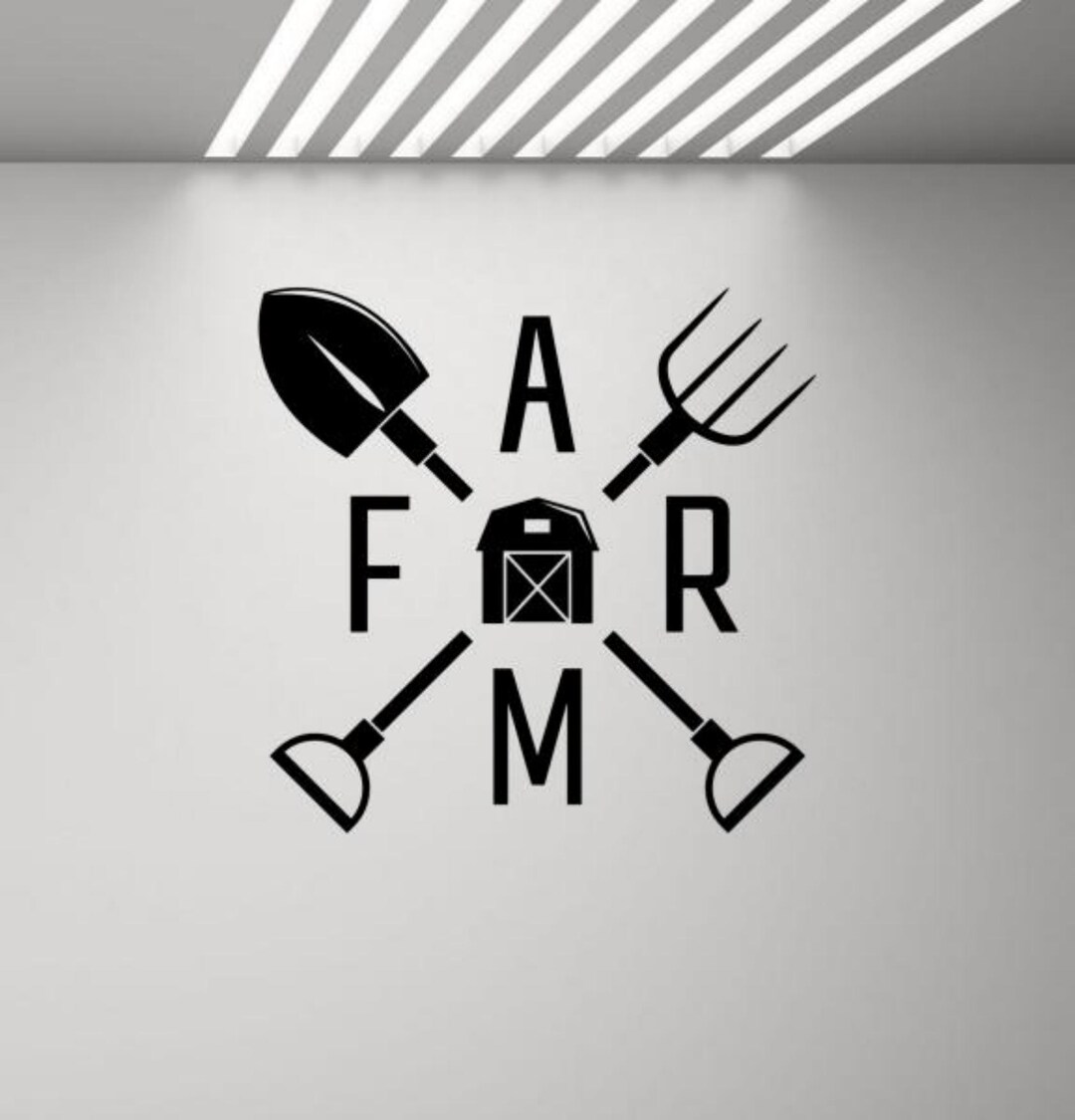 Farm Wall Decal Vinyl Sticker Farmhouse Welcome Sign Farmer Decor Gift ...
