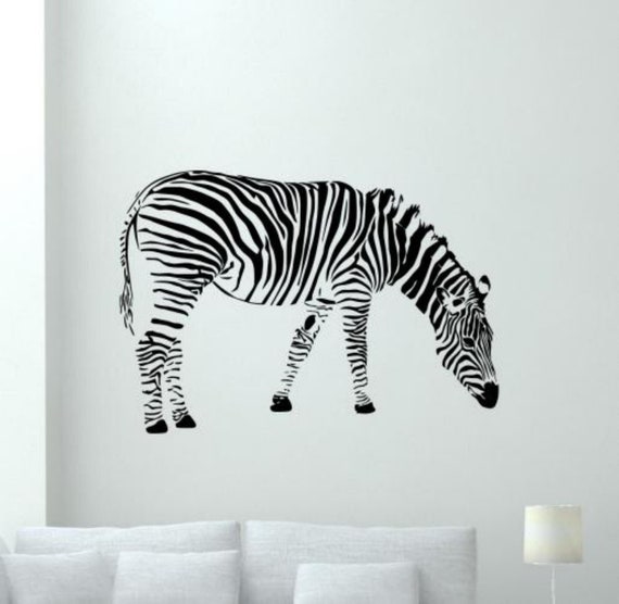 Zebra Wall Decal Vinyl Sticker Zebra Sign Africa Gift Wild - Etsy