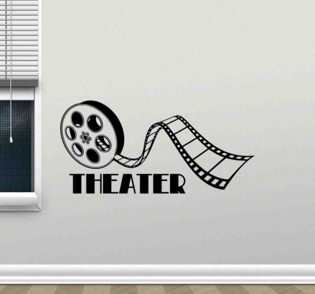 Theater Wall Decal Cinema Decor Sign Vinyl Sticker Movie Quotes Home ...