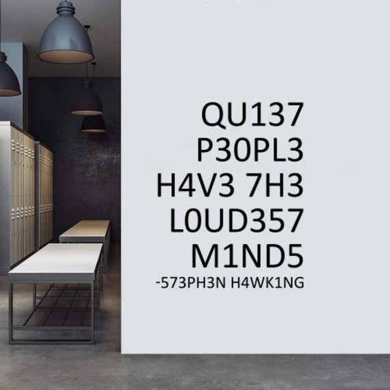 Stephen Hawking Wall Decal Vinyl Sticker Quiet People Have the - Etsy
