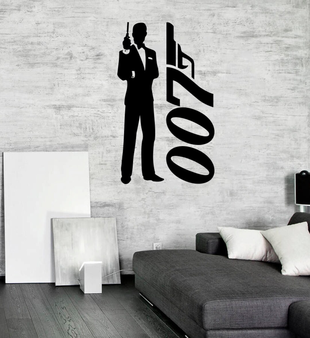 James Bond Vinyl Sticker Agent 007 Decoration Action Film Wall Decals ...
