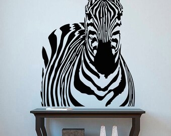 Personalized Zebra Print and Name Monogram 1 Wall Vinyl - Etsy