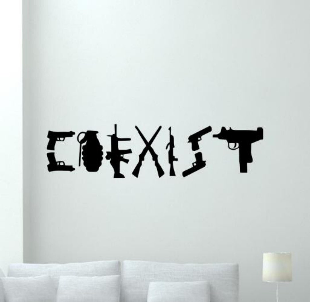 Coexist Wall Decal Vinyl Sticker Guns Car Window Decal Door Bike Truck ...