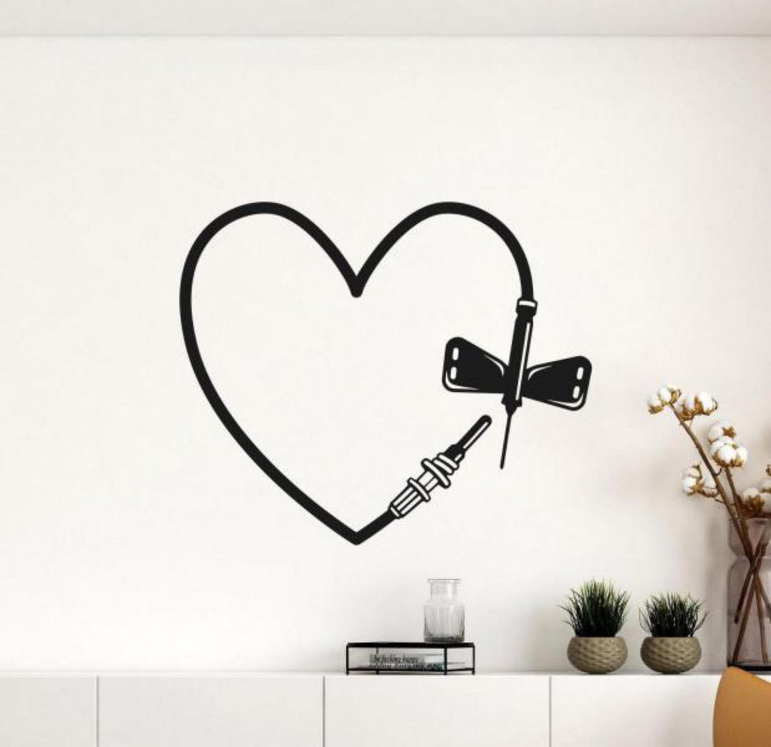 Phlebotomist Wall Decal Vinyl Sticker Phlebotomy Sign Nurse Heart RN ...