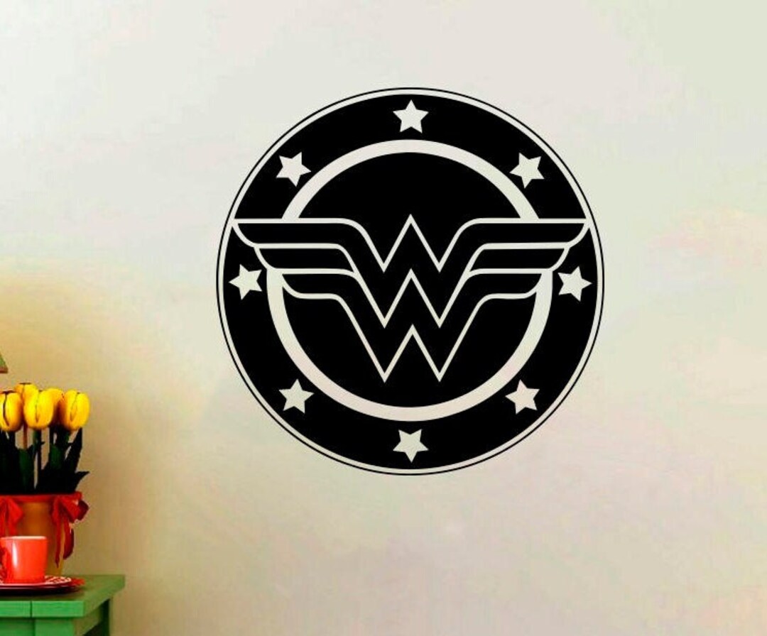 WW Logo Wandtattoo Vinyl Aufkleber Super Woman Symbol Teen Mädchen Superheld Decor Wandbild Home ...