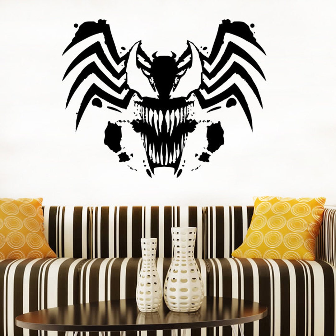 Venom Wall Decal Vinyl Sticker Superhero Wall Stickers Carnage Wall Art ...