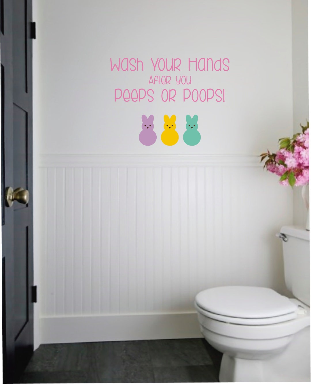 Easter Wall Decal, Peeps Wall Decal - Etsy
