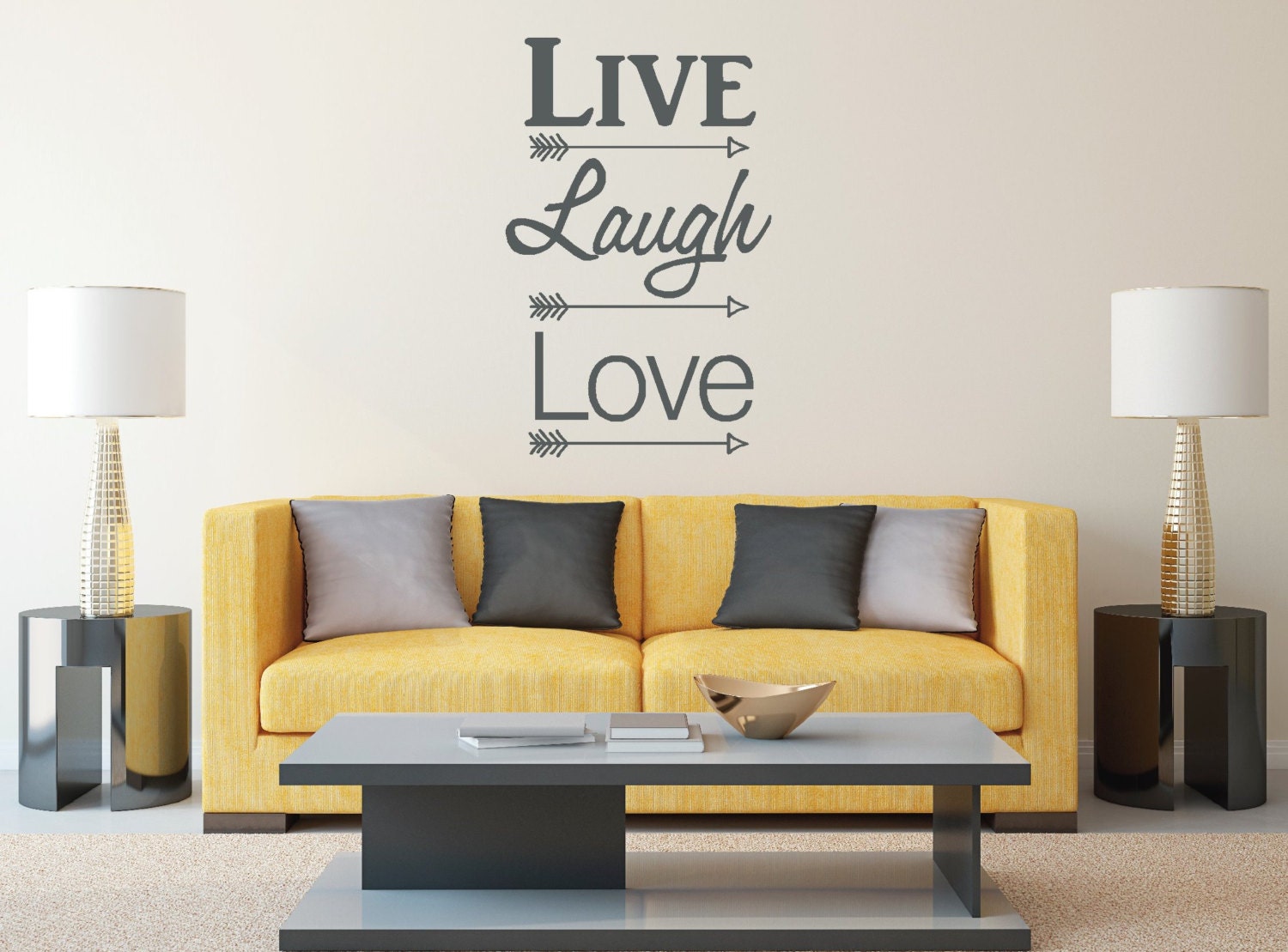 Live Laugh Love Wall Decal Live Laugh Love With Arrows Decal | Etsy