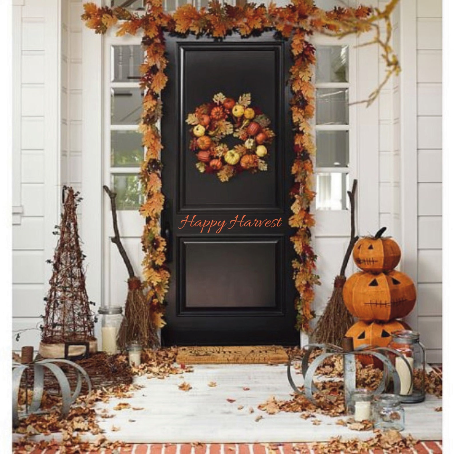 Happy Harvest Decal Happy Harvest Wall Decal Door Decalsale - Etsy