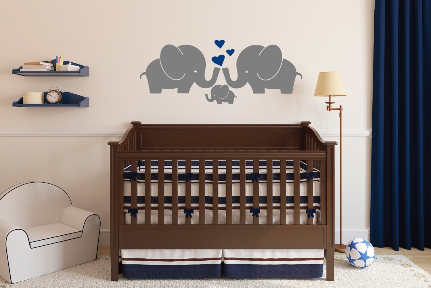 Elephant Family Wall Decal, Nursery Wall Decal, Family Decal, Elephants ...