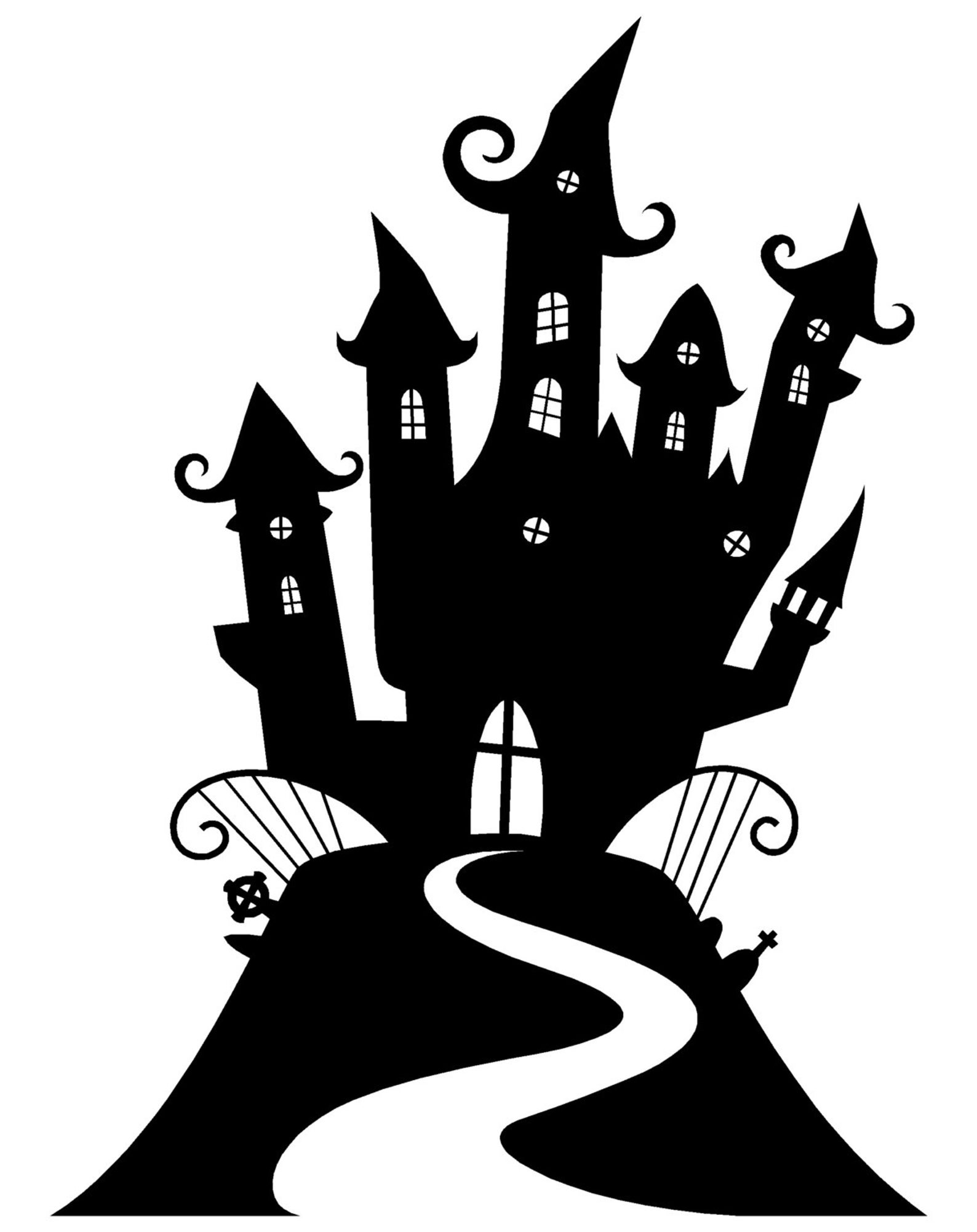 Halloween Wall Decal, Haunted House Wall Decal, Halloween Decal - Etsy