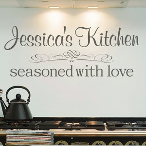 Personalized Kitchen Decal, Kitchen Vinyl Decal, Personalized Wall ...