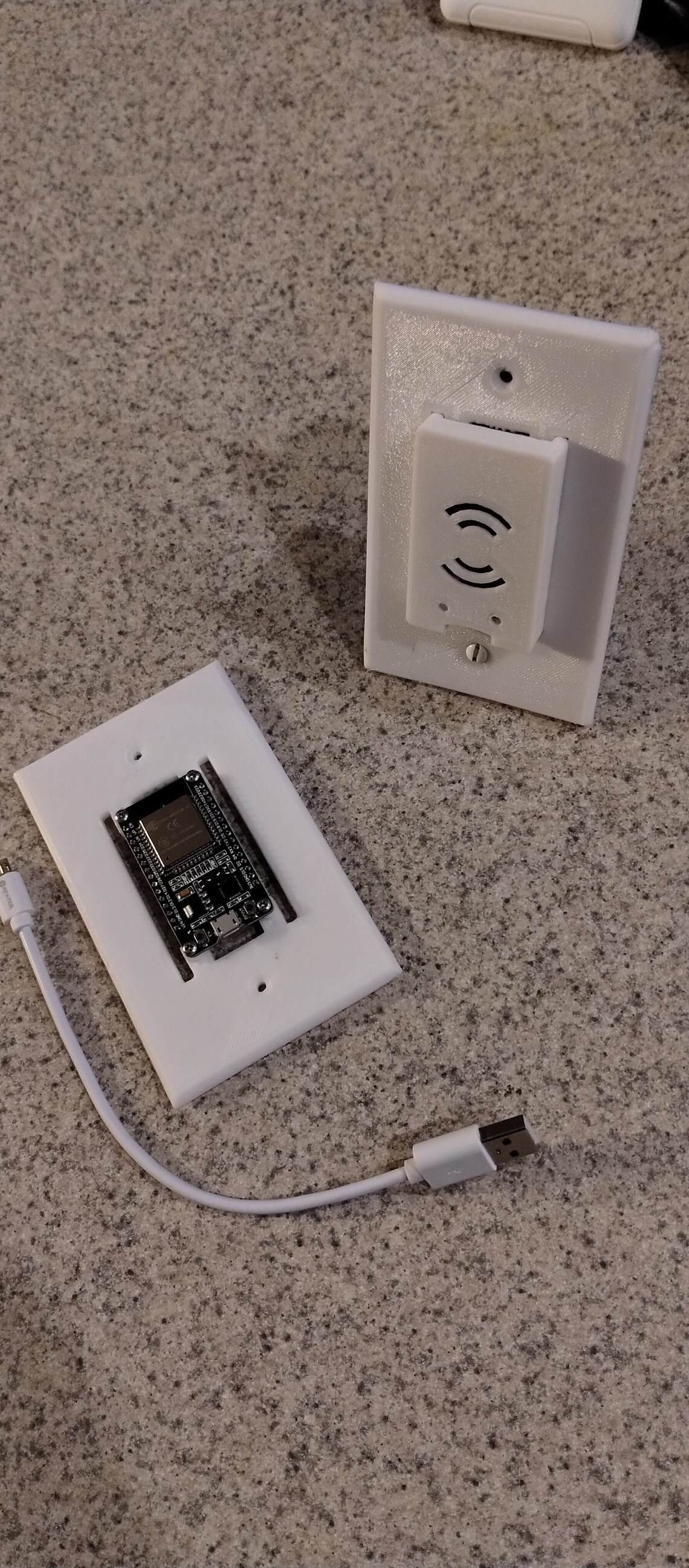 ESP-WROOM-32 ESP32 Wi-fi ESP32 Mount Assembly Fit 2X4 Outlet Box. USB ...