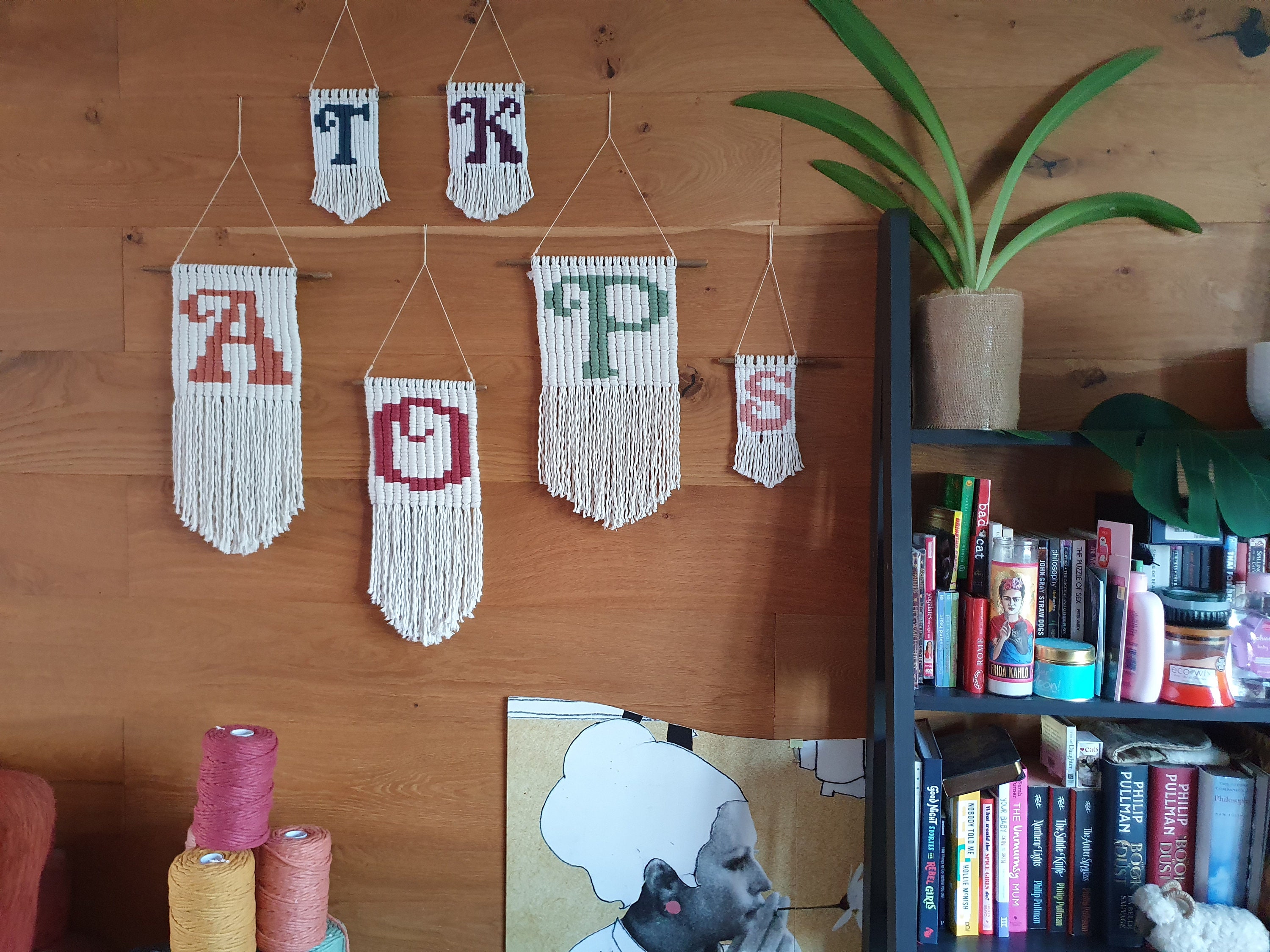Personalised Alphabet Letter Macrame Wall Hanging, New Baby Shower Gift ...