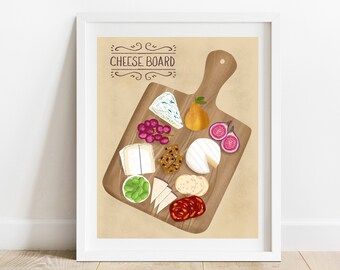 Cheese Print Kitchen Art Print Kitchen Wall Art Food Print - Etsy