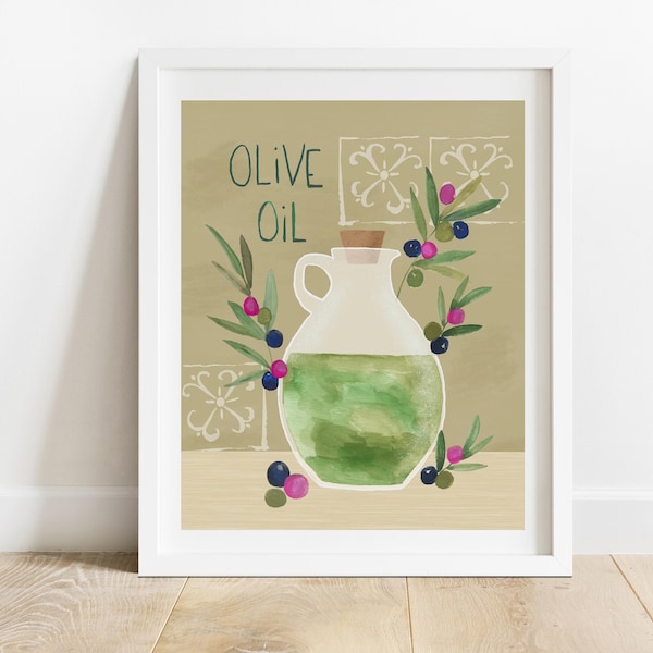 Italian Olive Oil Poster - Etsy
