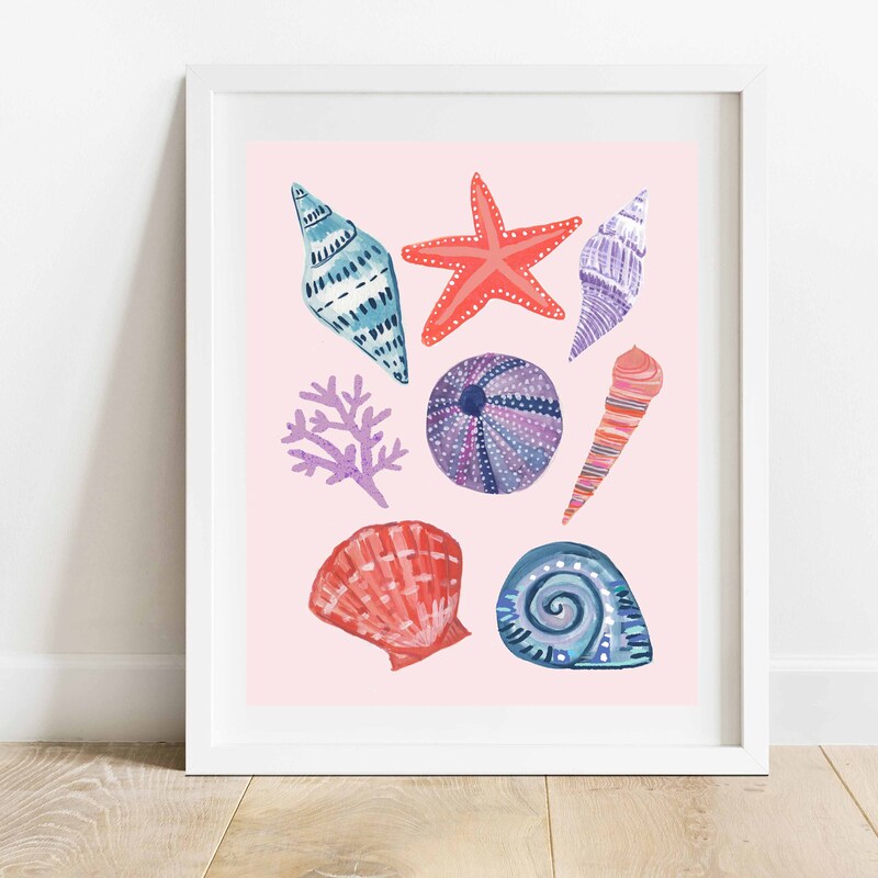 Seashell Art Print - Etsy