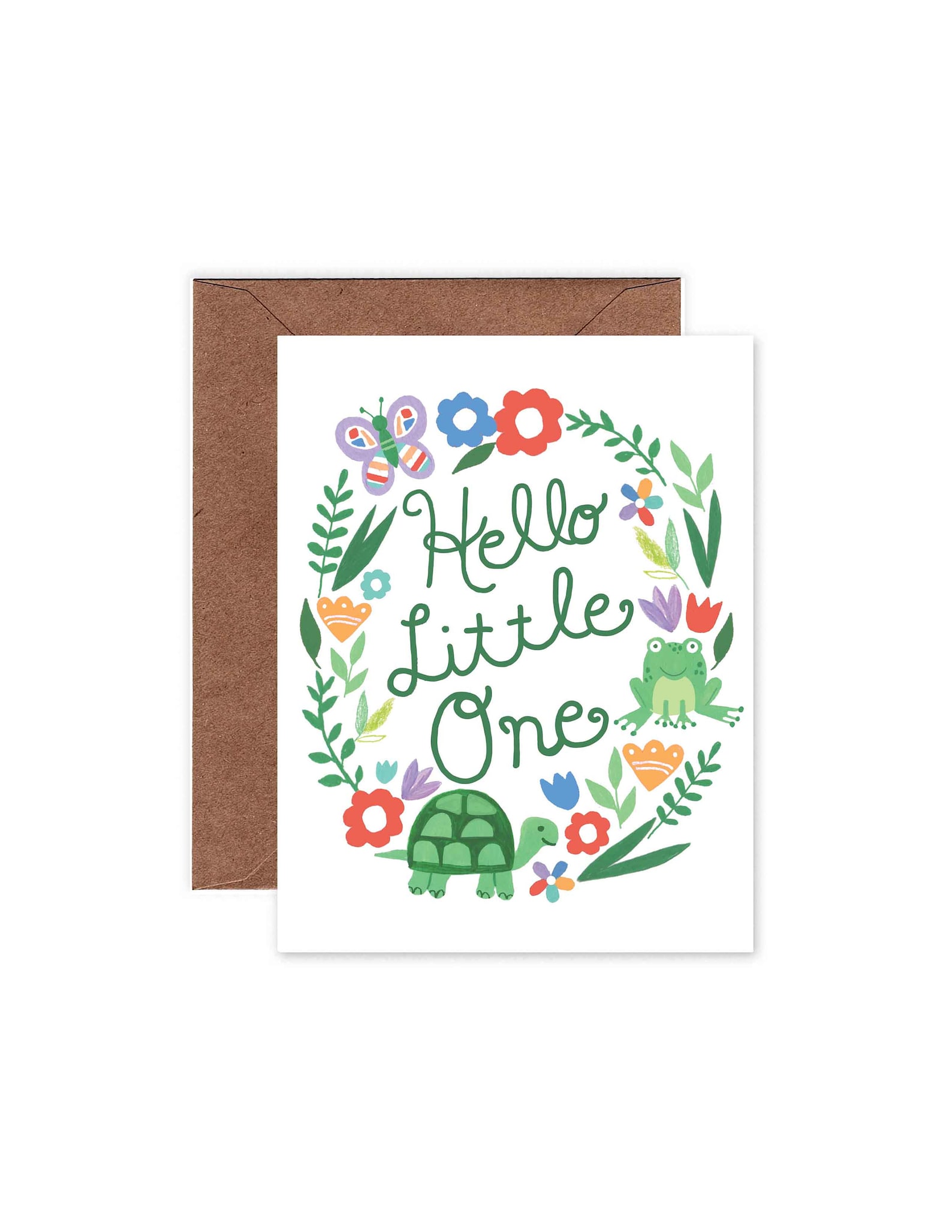 Hello Little One Baby Card/ 4.25 X 5.5 Spring | Etsy
