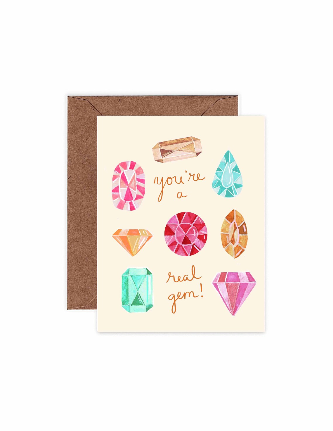 You're A Real Gem Card/ 4.25 X 5.5 Jewel | Etsy